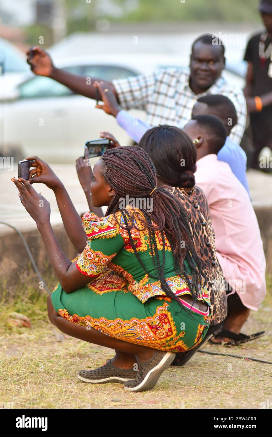 A small group of South Sudanese photographed in the capital Juba with ...