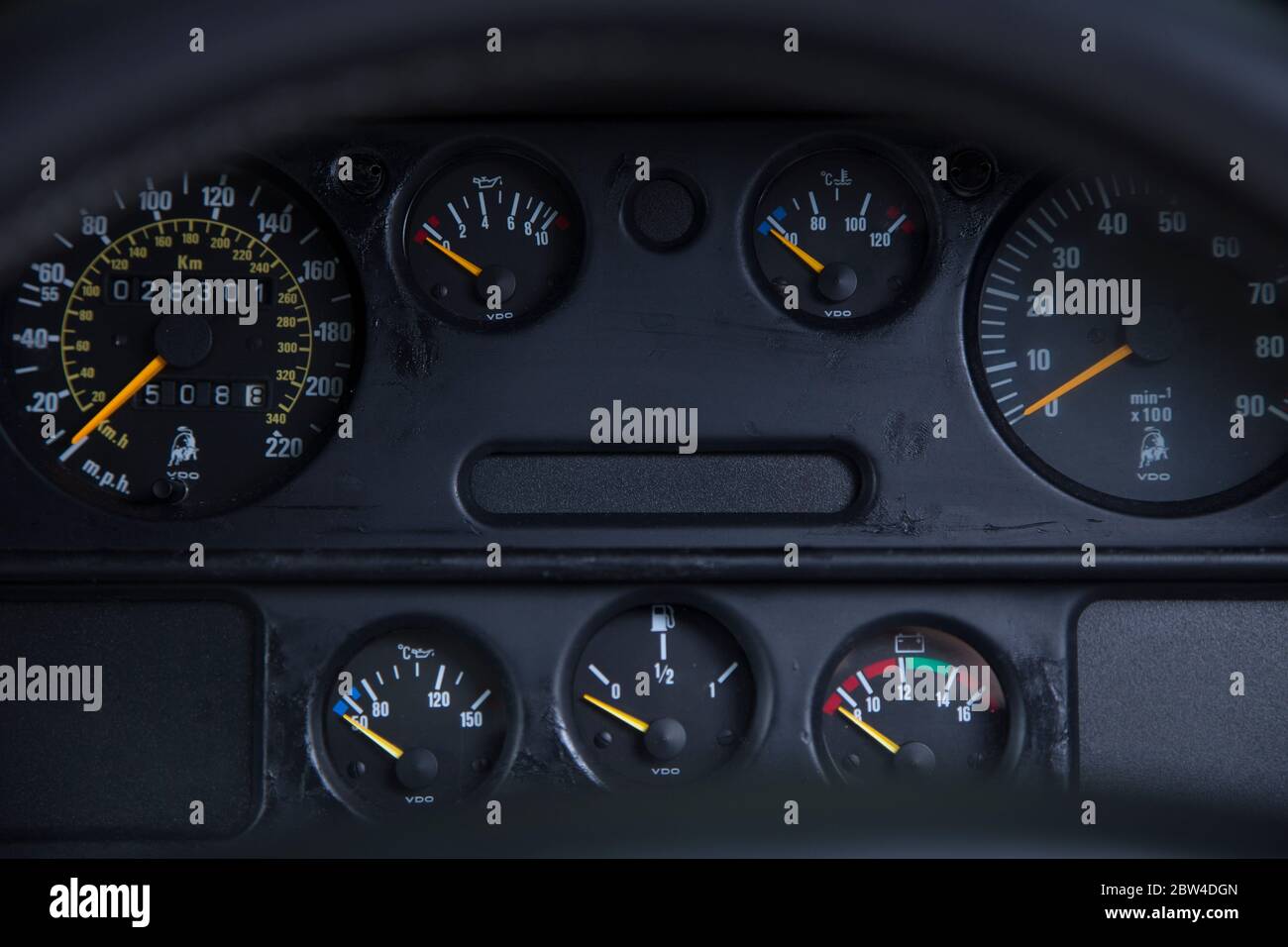 Close up of vintage Lamborghini dashboard Stock Photo - Alamy