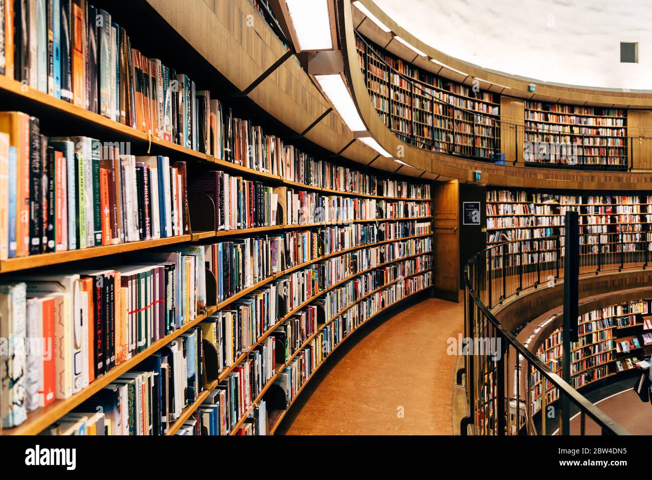 Stockholm, Sweden - August 8, 2019: Interior view of Stockholm Public ...