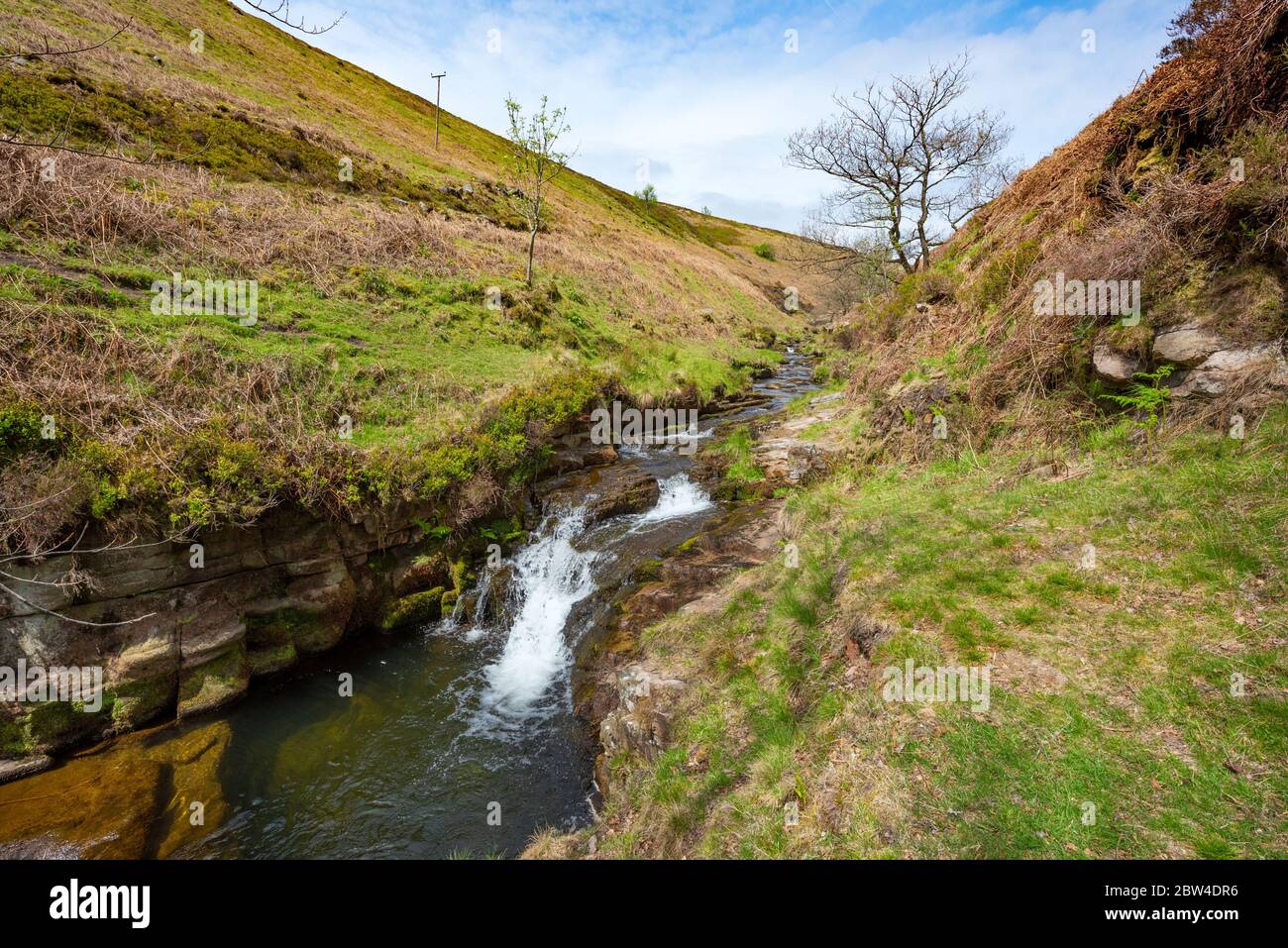 River Dane waterfall,Peak District National Park ,Stafford-shire ...
