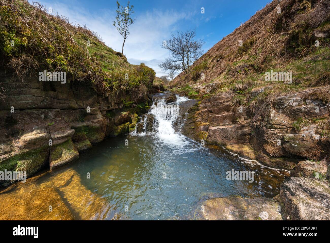 River Dane waterfall,Peak District National Park ,Stafford-shire ...