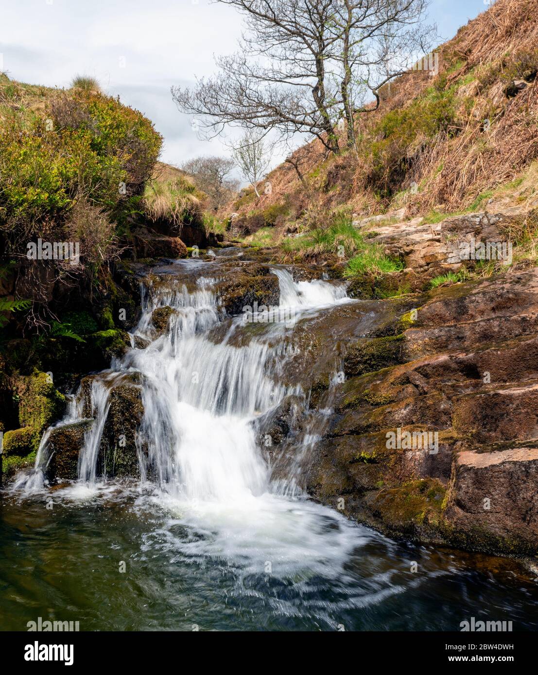 River Dane waterfall,Peak District National Park ,Stafford-shire ...