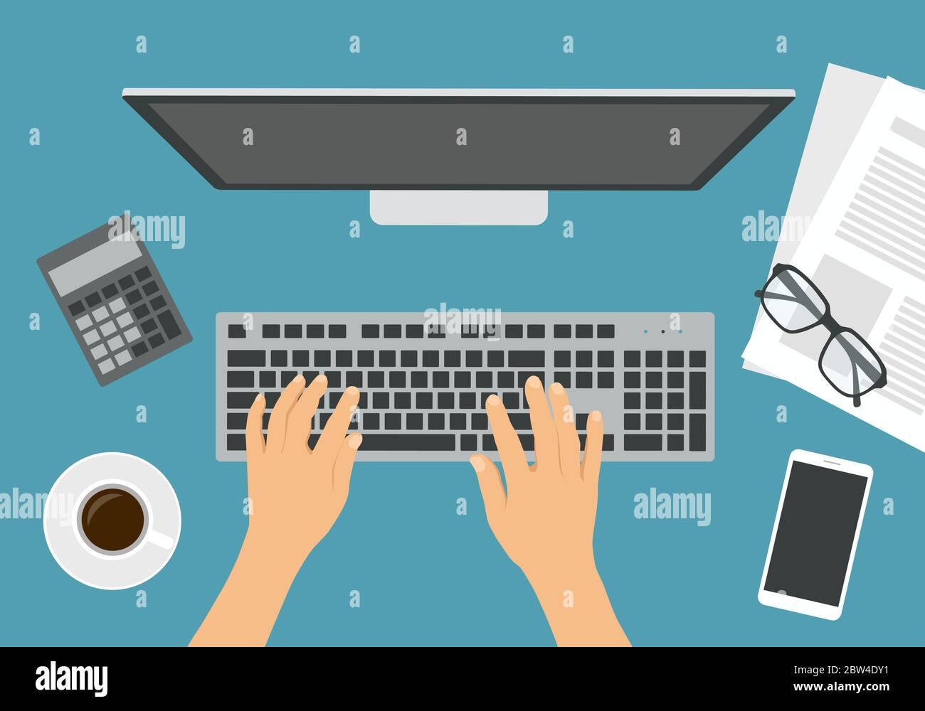 Fingers typing text Stock Vector Images - Alamy