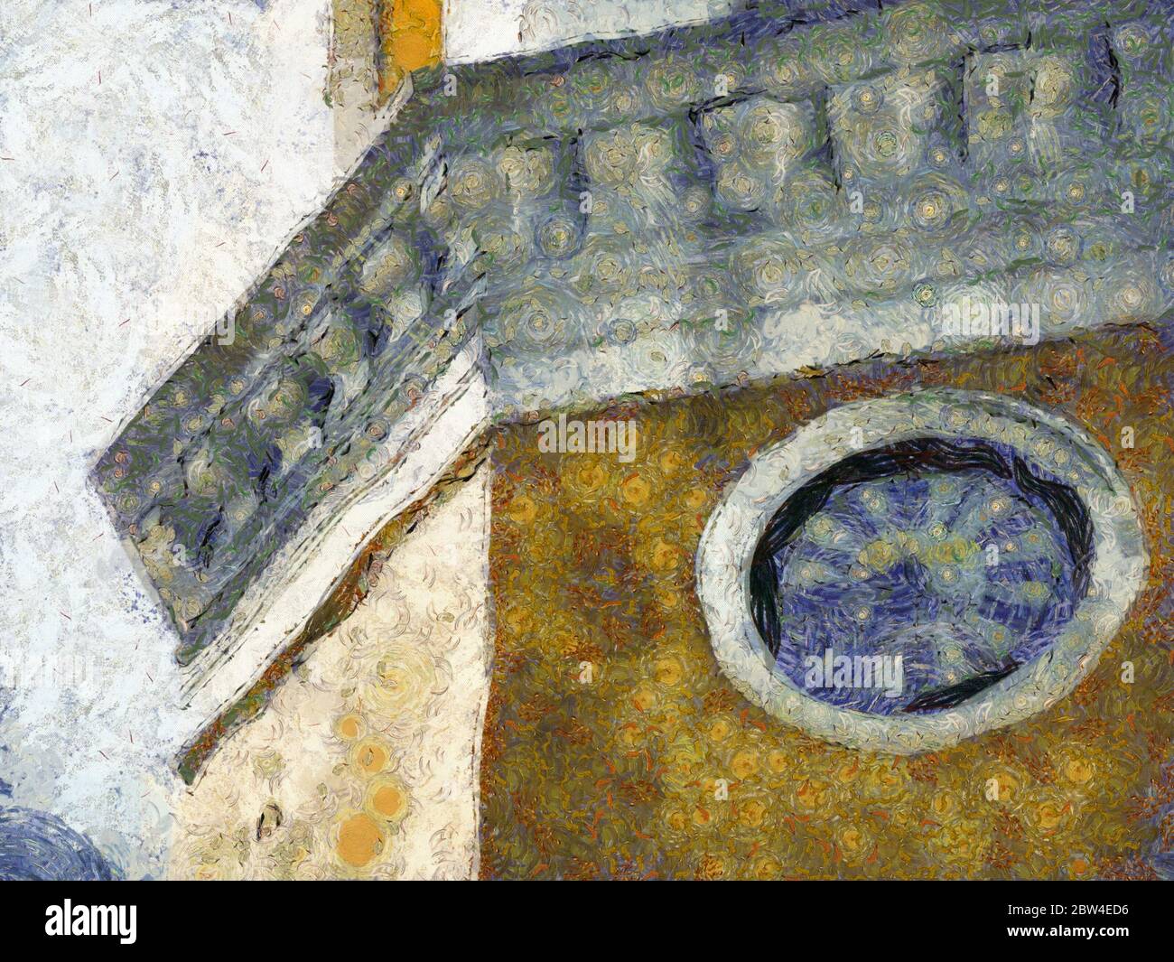 The yellow church in gothic style Illustrations creates an ...