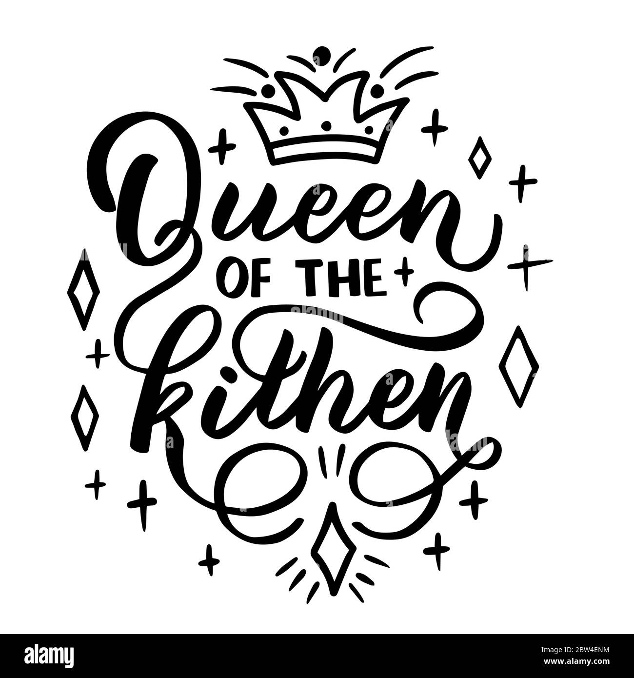 lettering for the kitchen, inscription - queen of the kitchen - in ...