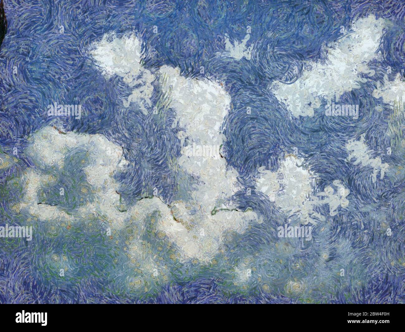 Sky clouds Illustrations creates an impressionist style of painting ...