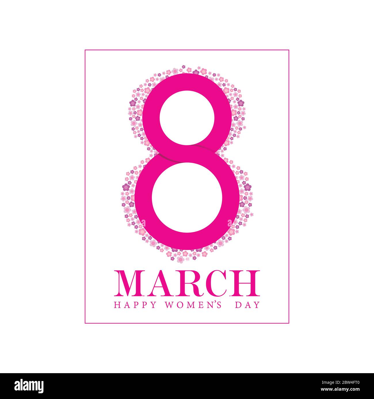 happy 8 march icon in pink color illustration Stock Vector Image & Art ...