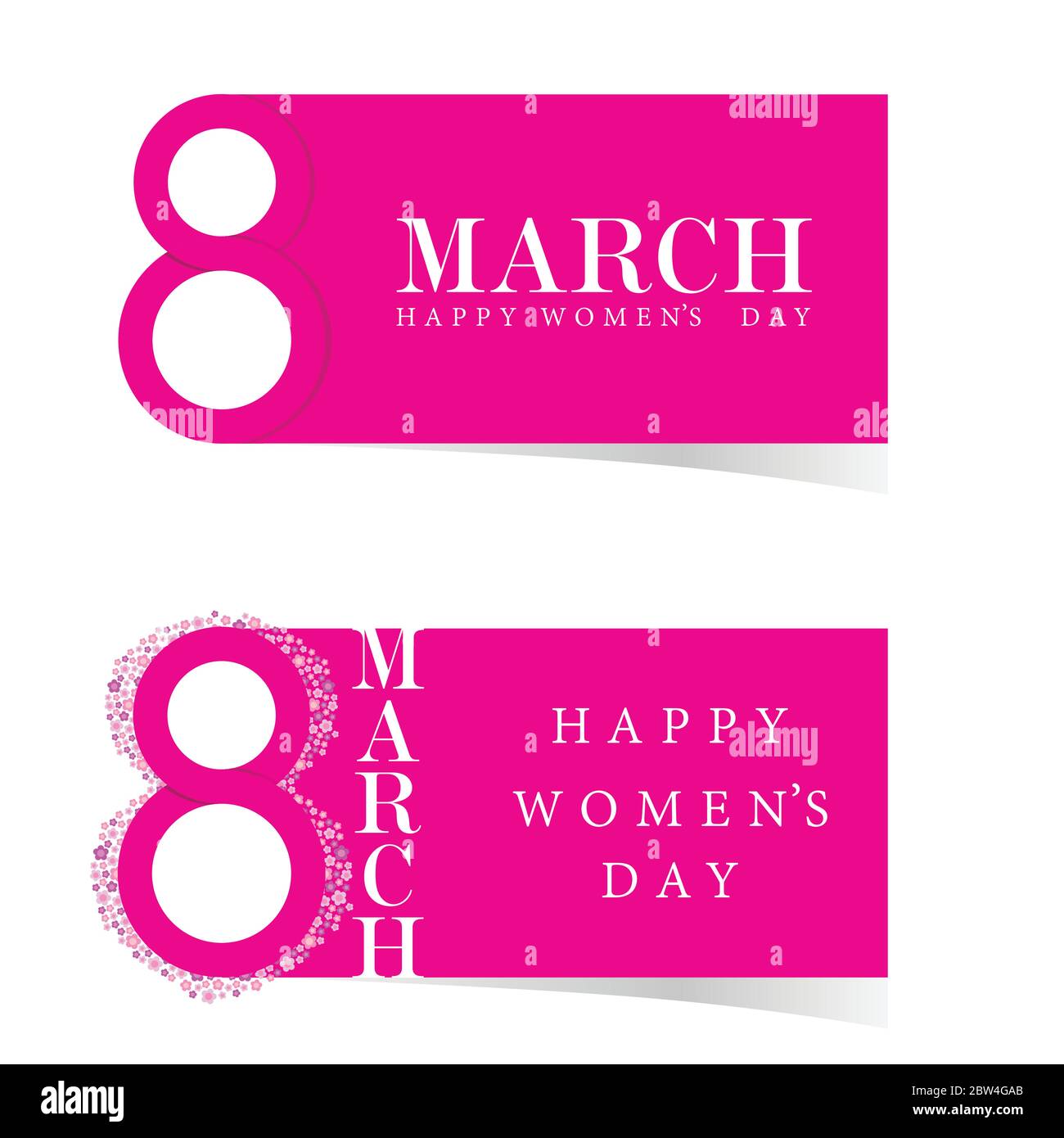 happy 8 march design icon in pink color illustration Stock Vector Image ...