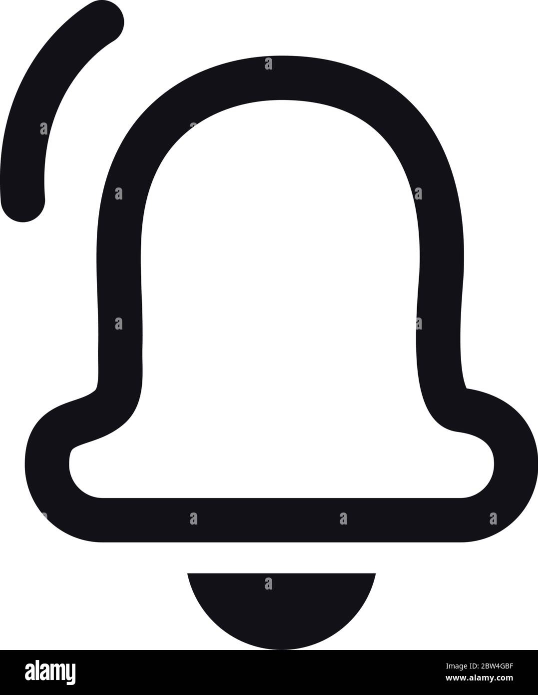 Bell fill style icon design, Ring alert alarm call jingle handbell ...