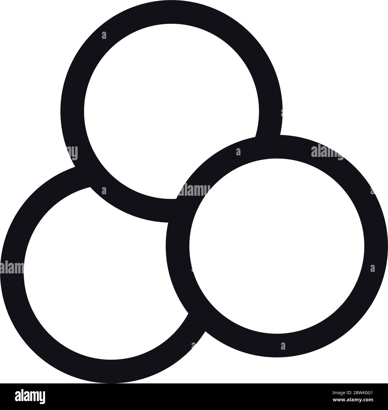 Three circles fill style icon design, Social media web multimedia and ...
