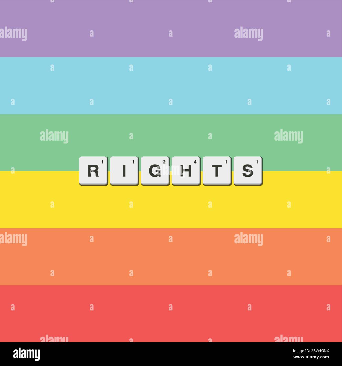 Tolerance and peace rainbow flag. Rights Stock Vector Image & Art - Alamy