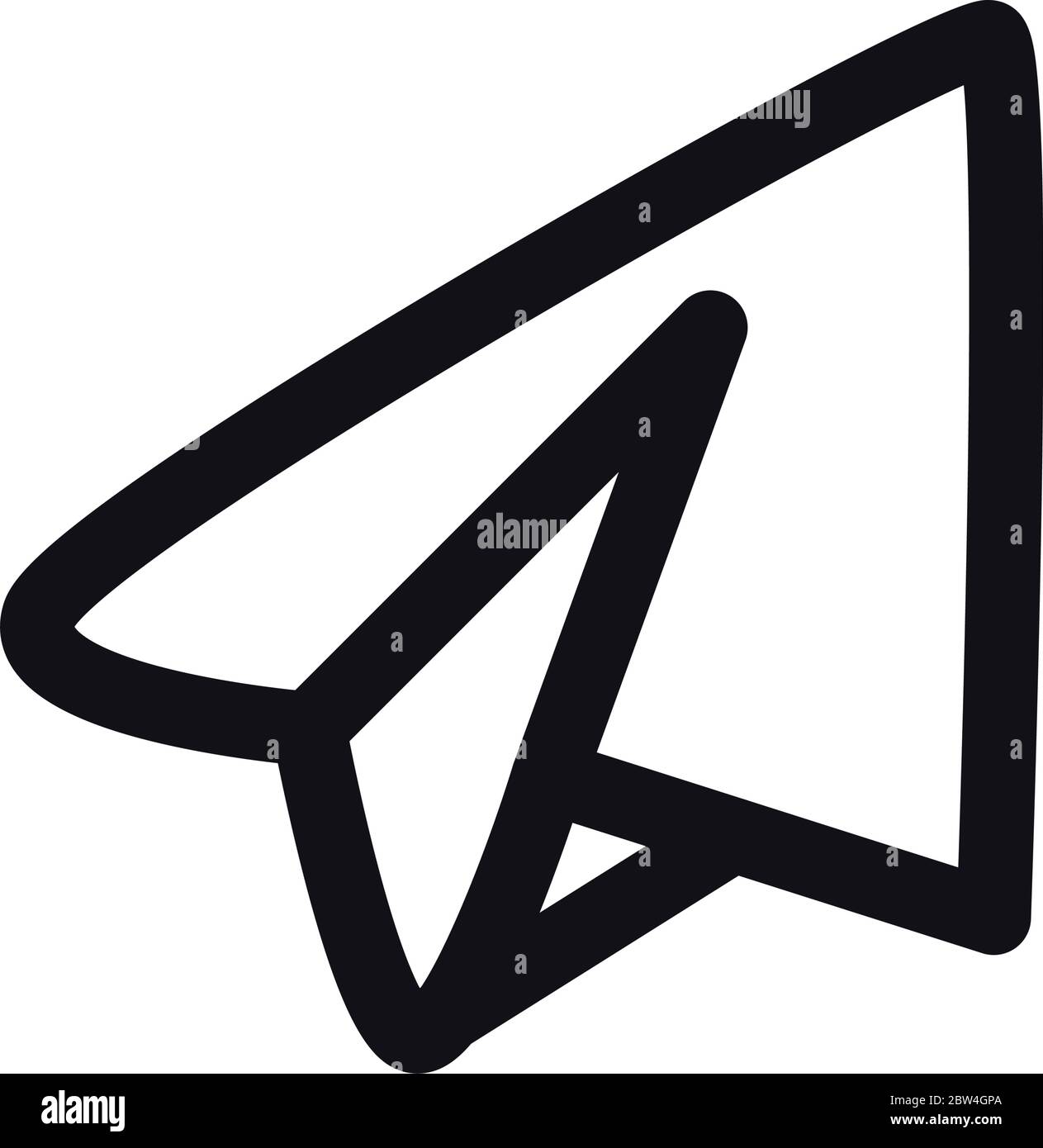 Origami paperplane fill style icon design, Travel paper airplane fly ...