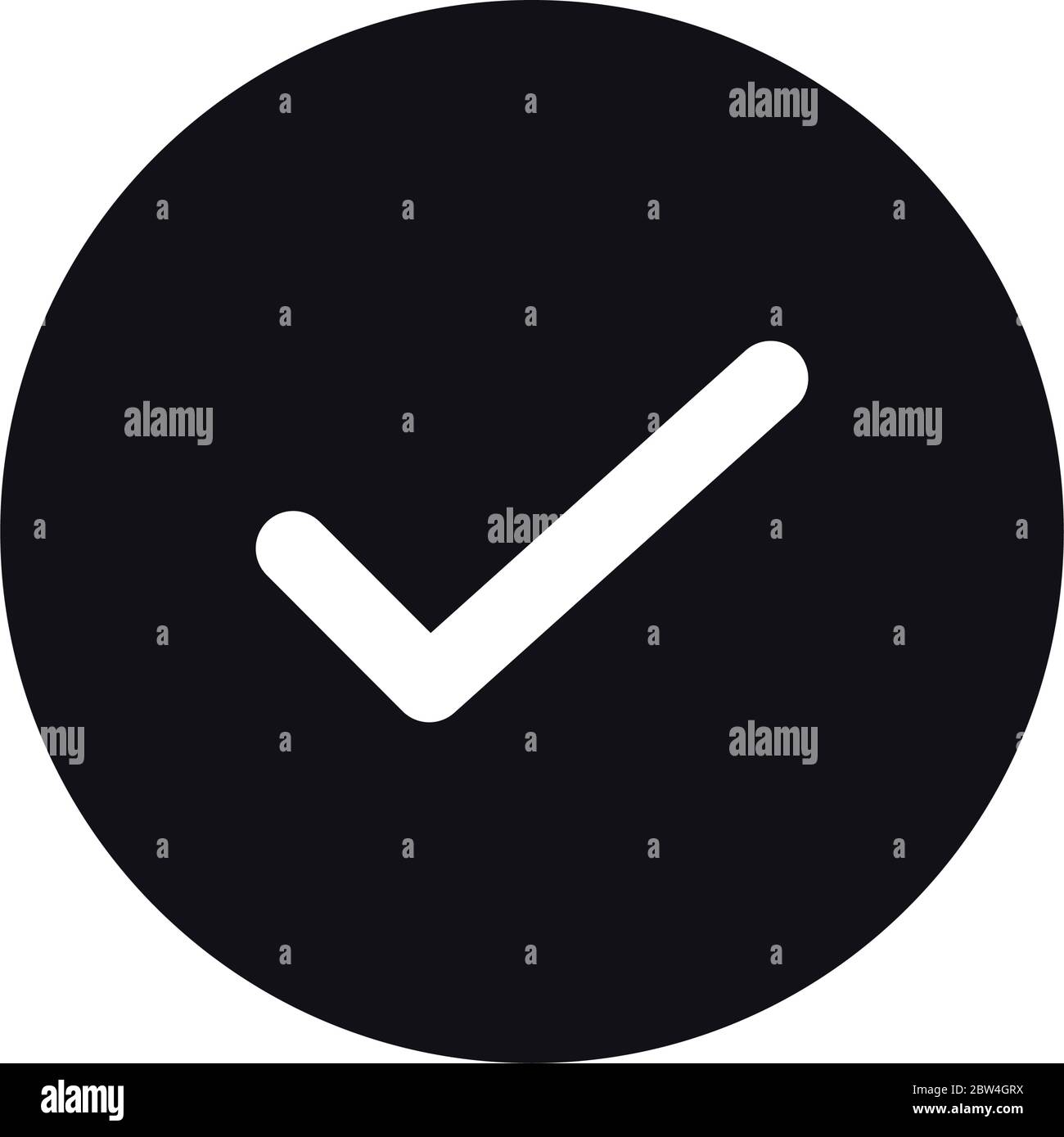 Check mark fill style icon design, Ok tick choice correct approved ...