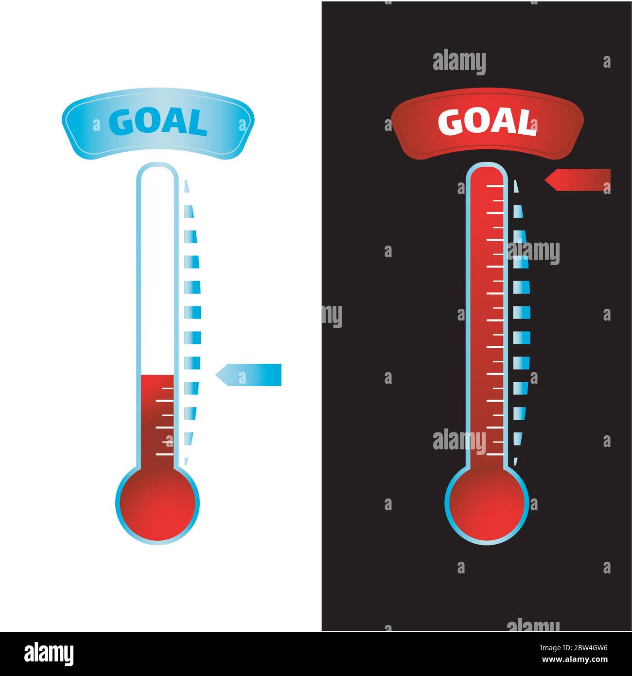 Thermometer Goal Illustration