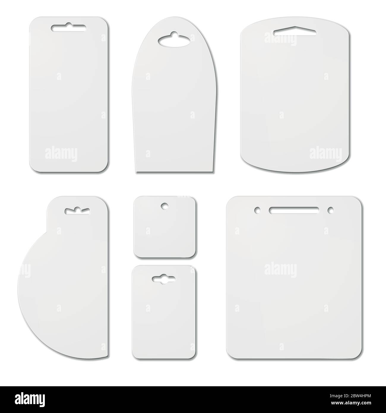 Set of blank white label or blister cardboards Stock Vector Image & Art ...