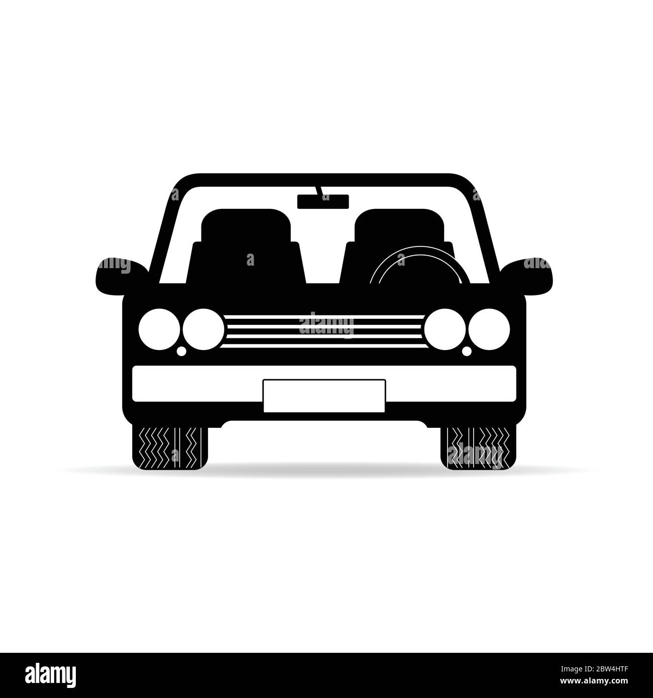 car vector illustration symbol and icon on white Stock Vector Image ...
