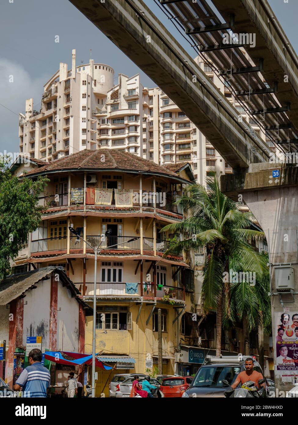 16 Aug 2019 cluster of commercial building and road near Poibawadi ...