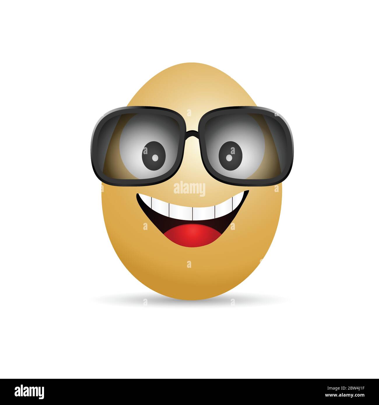Egg With Glasses Vector Illustration On White Background Stock Vector Image And Art Alamy