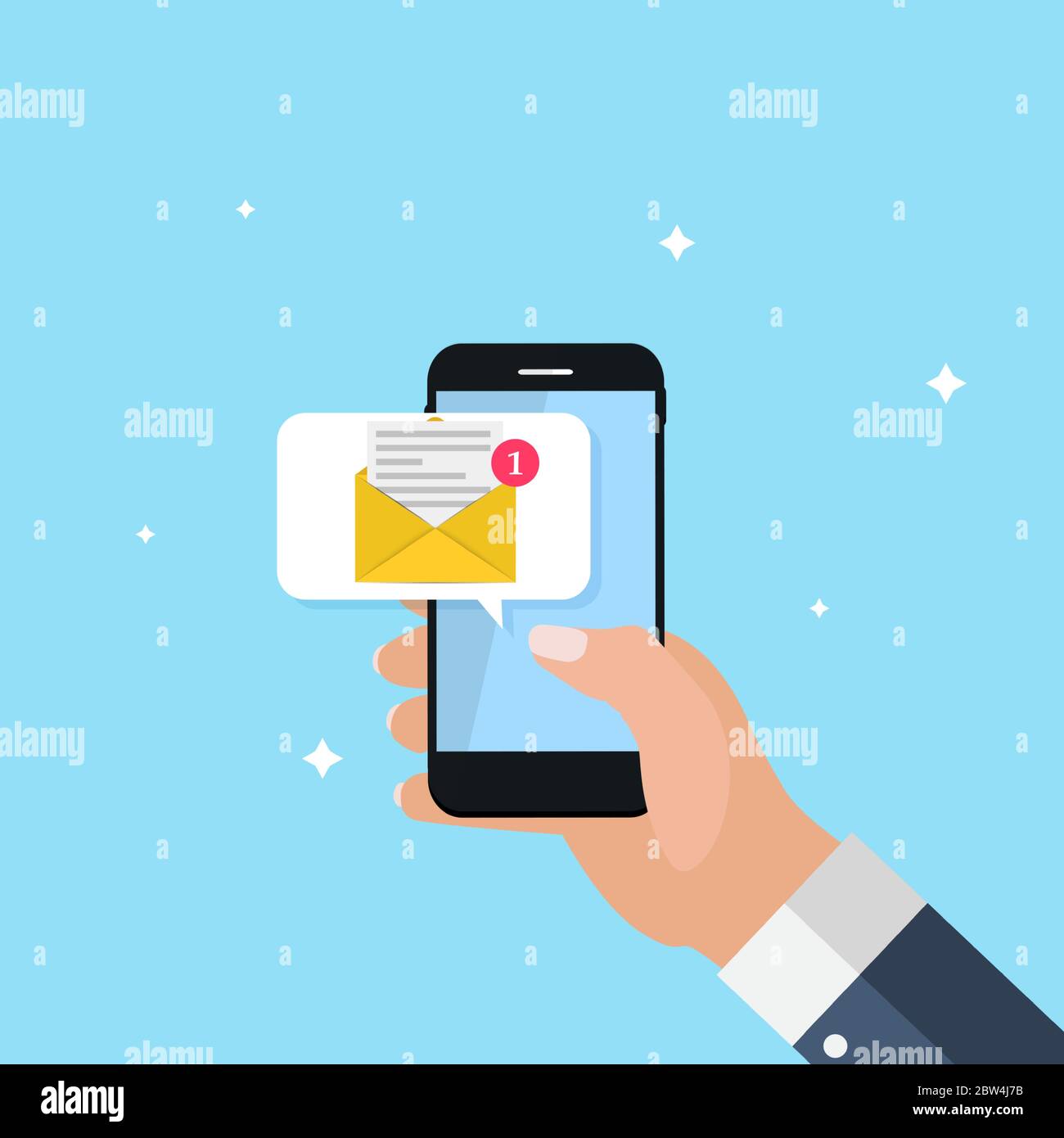 New email screen Stock Vector Images - Alamy