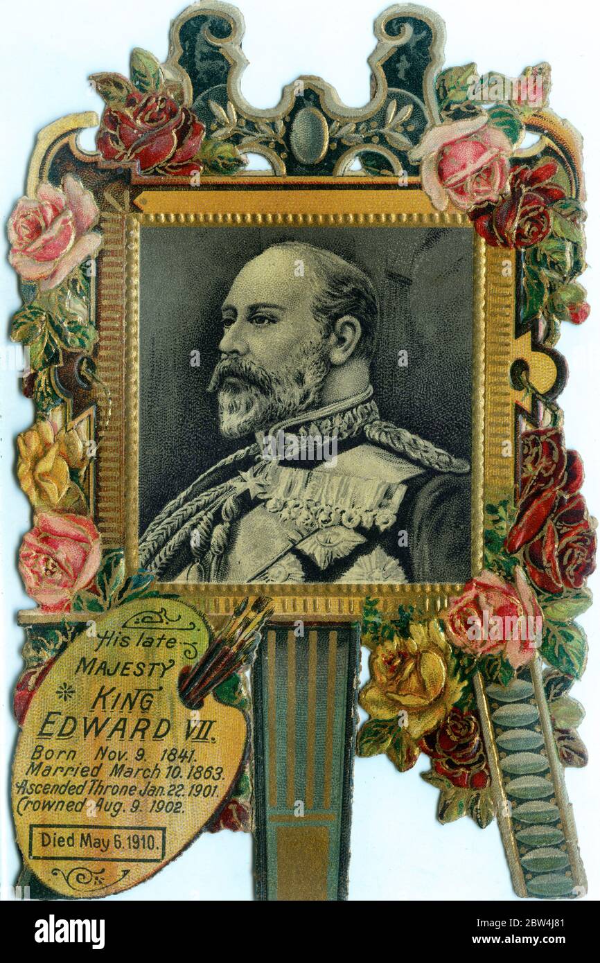 Commemorative Canadian postcard mourning the death of King Edward VII ...