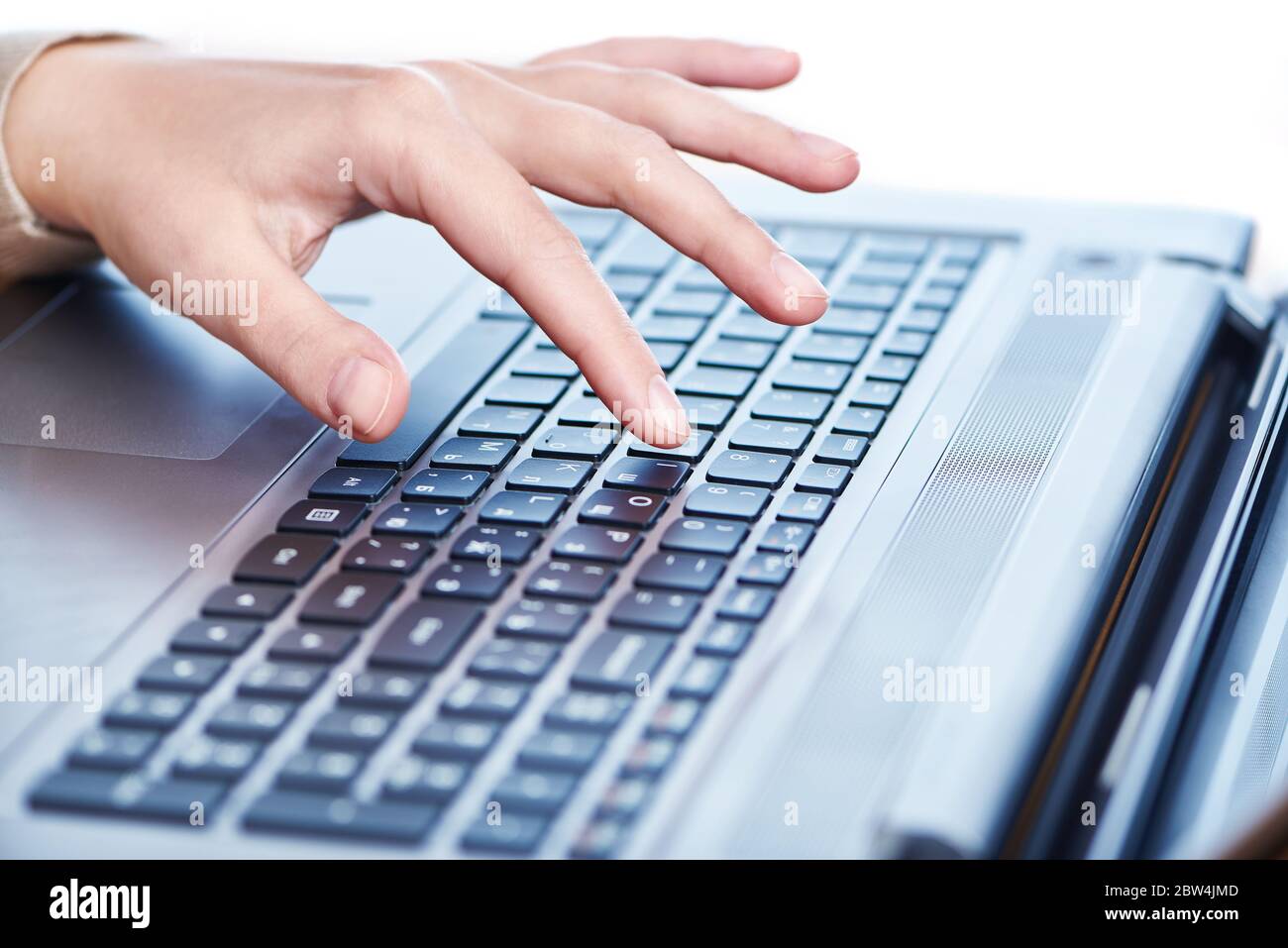 Female working computer hacker hi-res stock photography and images - Alamy