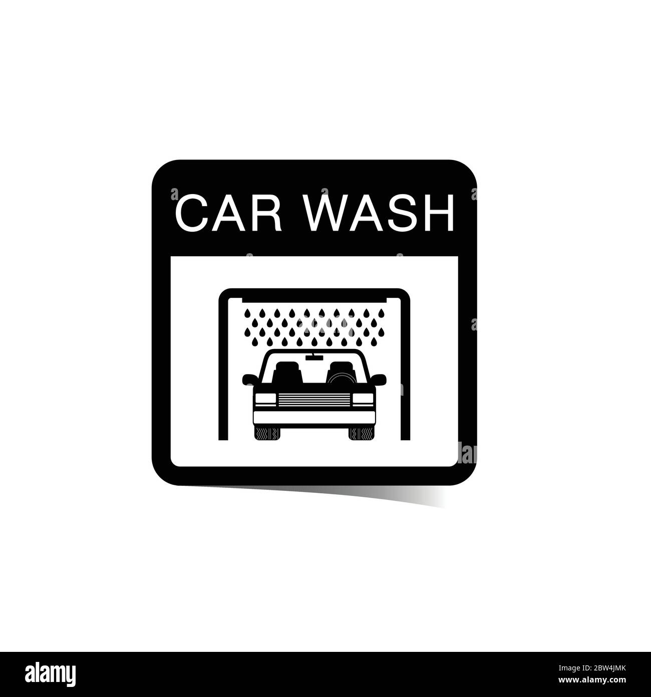 car wash sticker illustration in black color Stock Vector Image & Art ...
