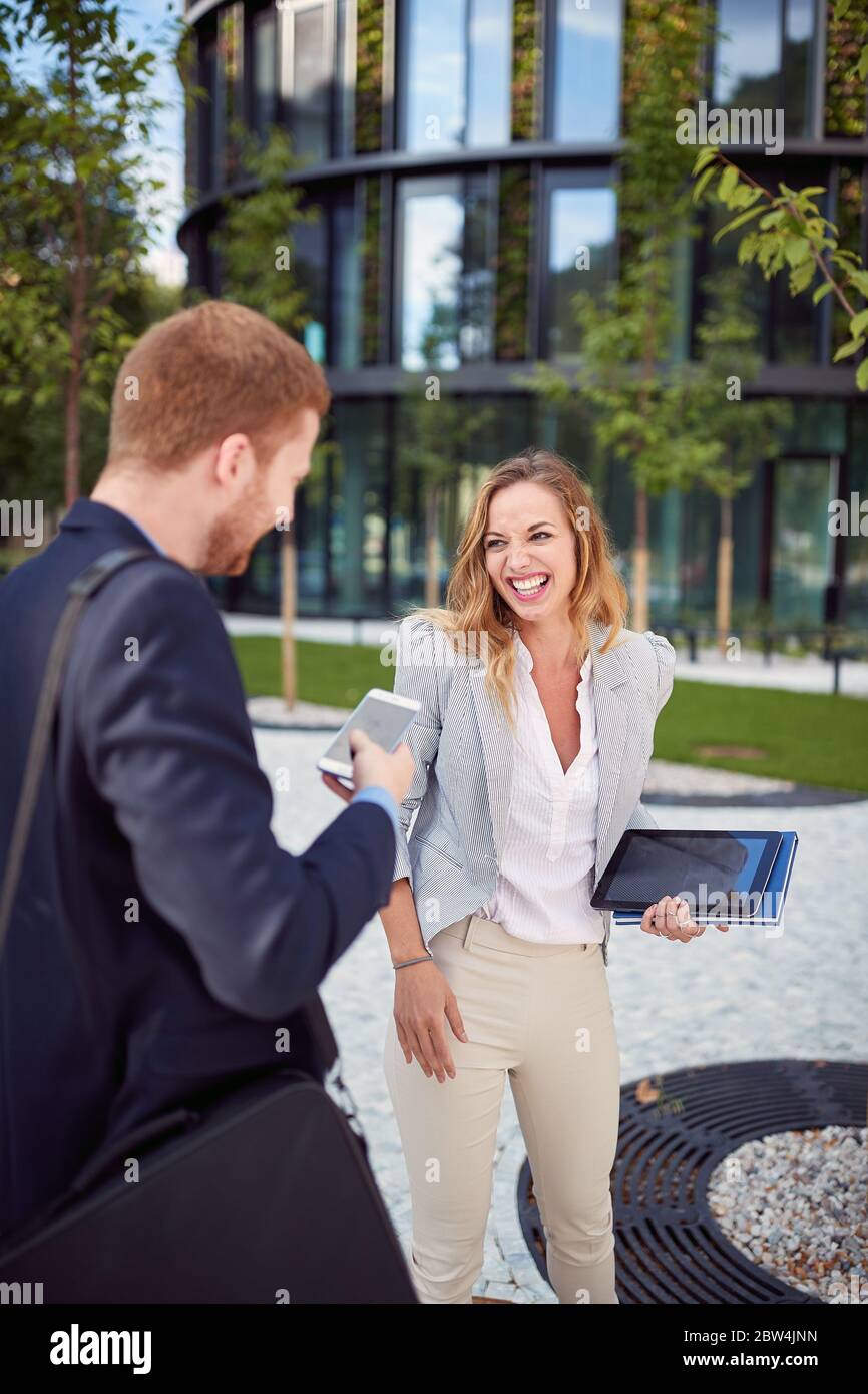 Couple flirt office hi-res stock photography and images - Alamy