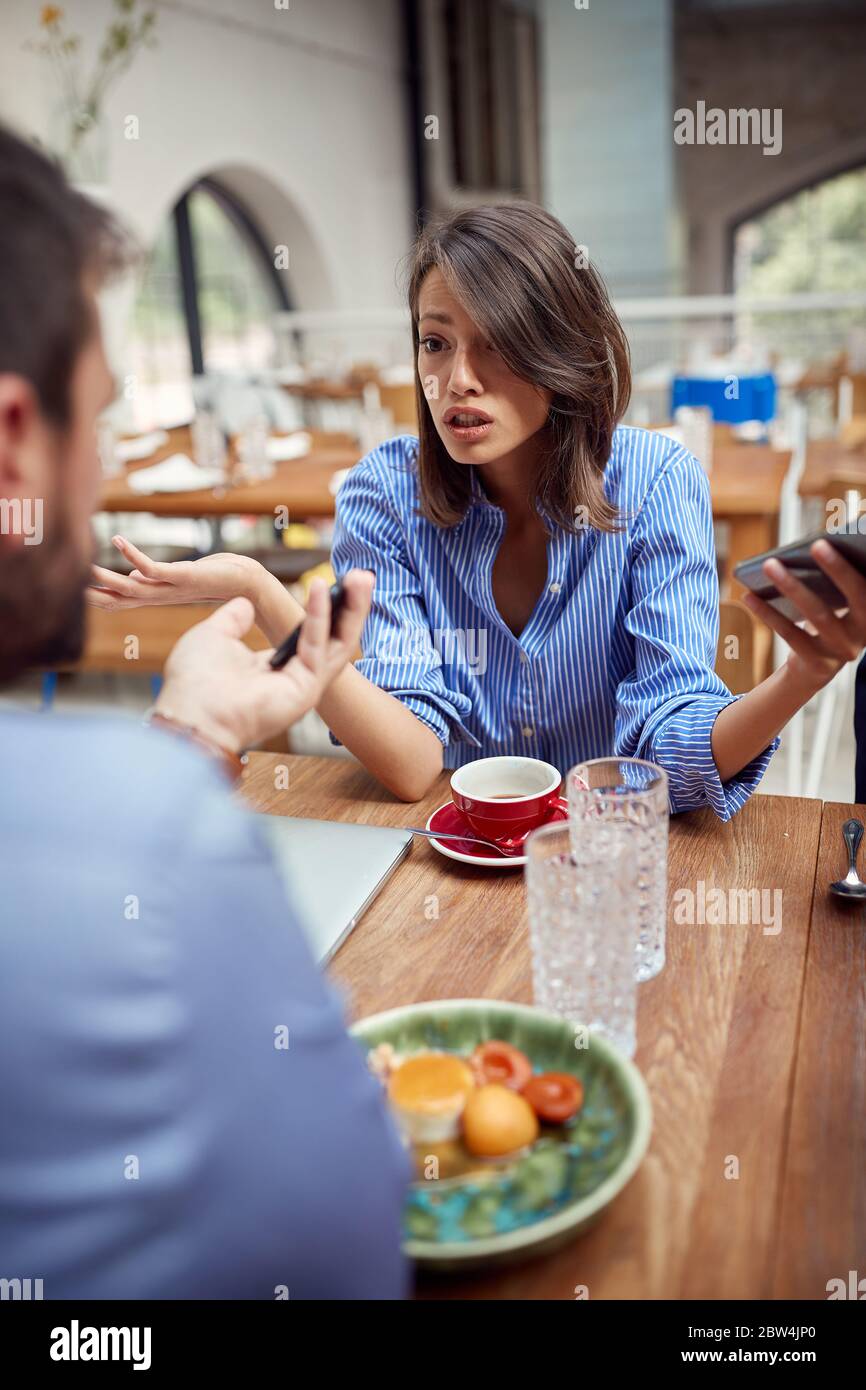 Adults arguing in public hi-res stock photography and images - Alamy