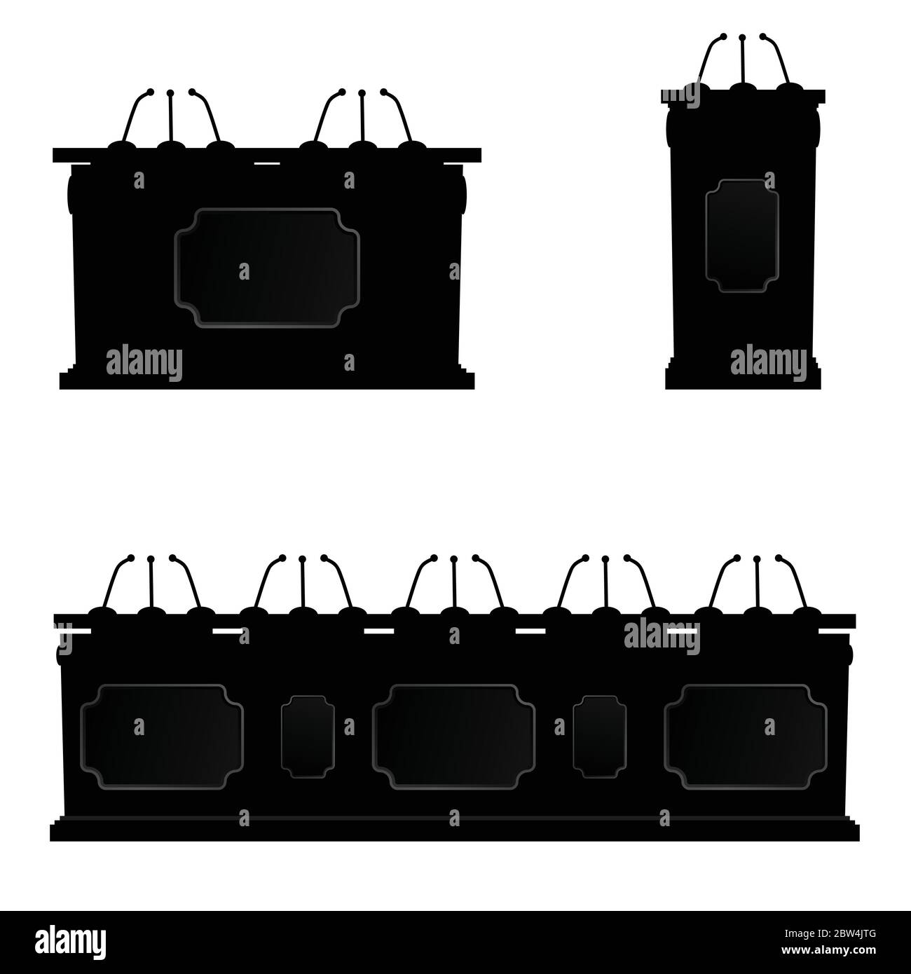 platform for speech with microphones art illustration Stock Vector ...