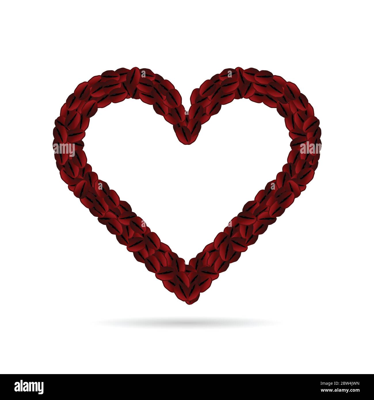 coffee bean heart art illustration Stock Vector Image & Art - Alamy