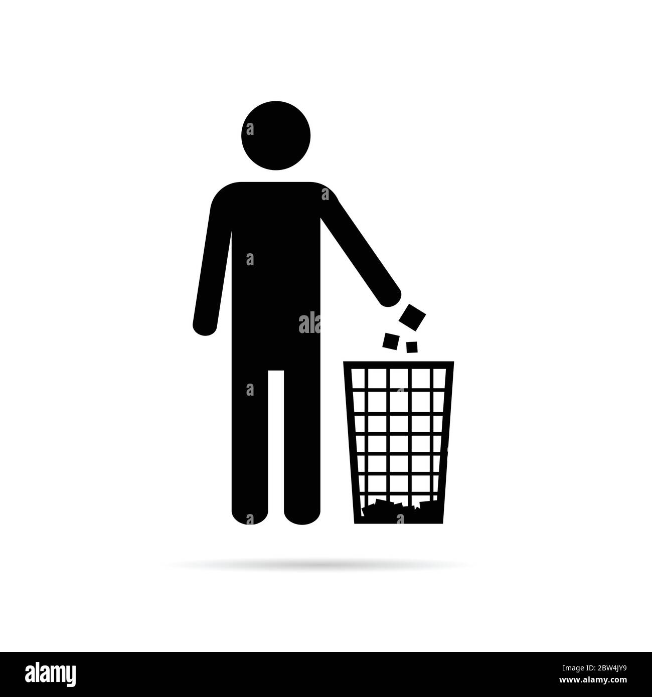 Dispose Trash Icon With Man Art Illustration Stock Vector Image Art dispose-trash-icon-with-man-art-illustration-stock-vector-image-art