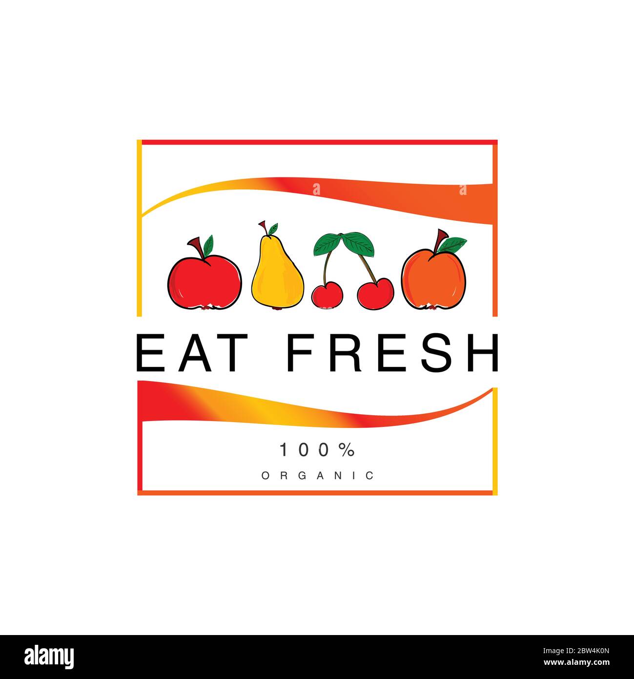 Eat fruit be healthy poster Stock Vector Images - Alamy