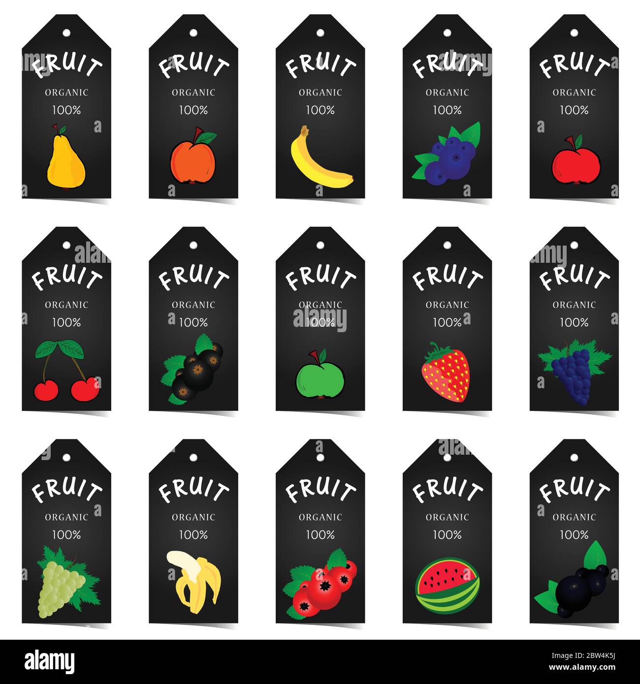 fruit tag set art illustration Stock Vector Image & Art - Alamy