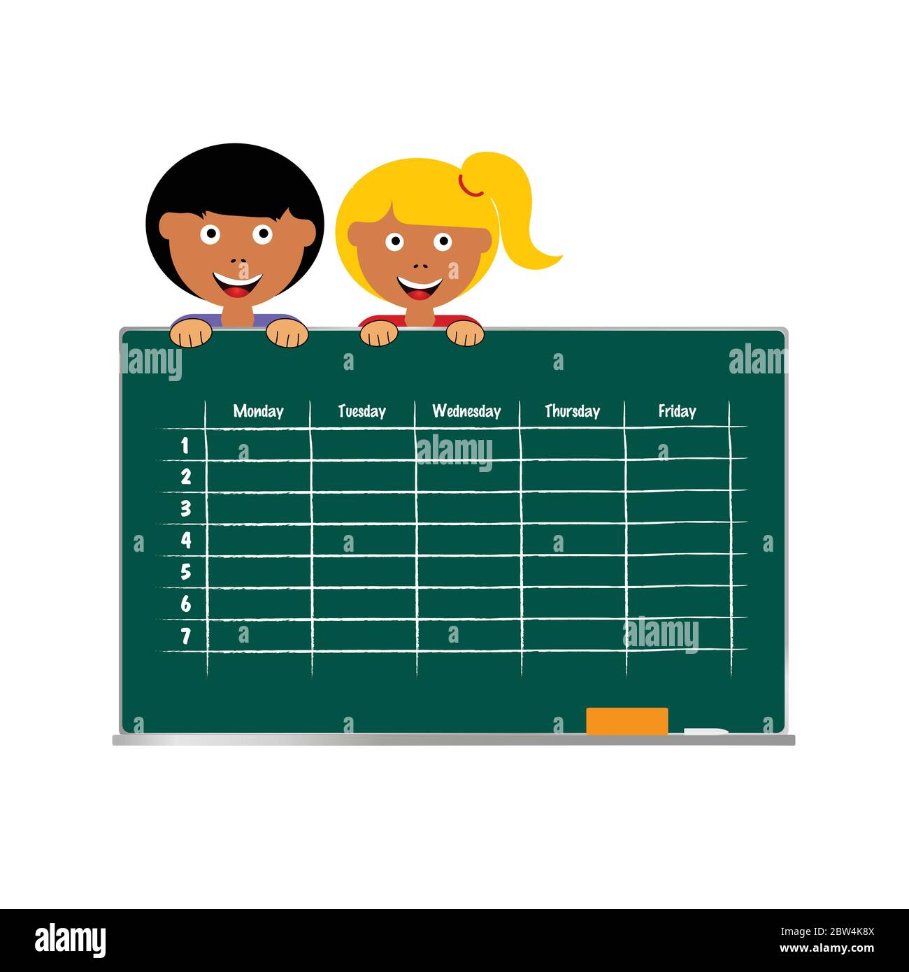 School time table chart hi-res stock photography and images - Alamy