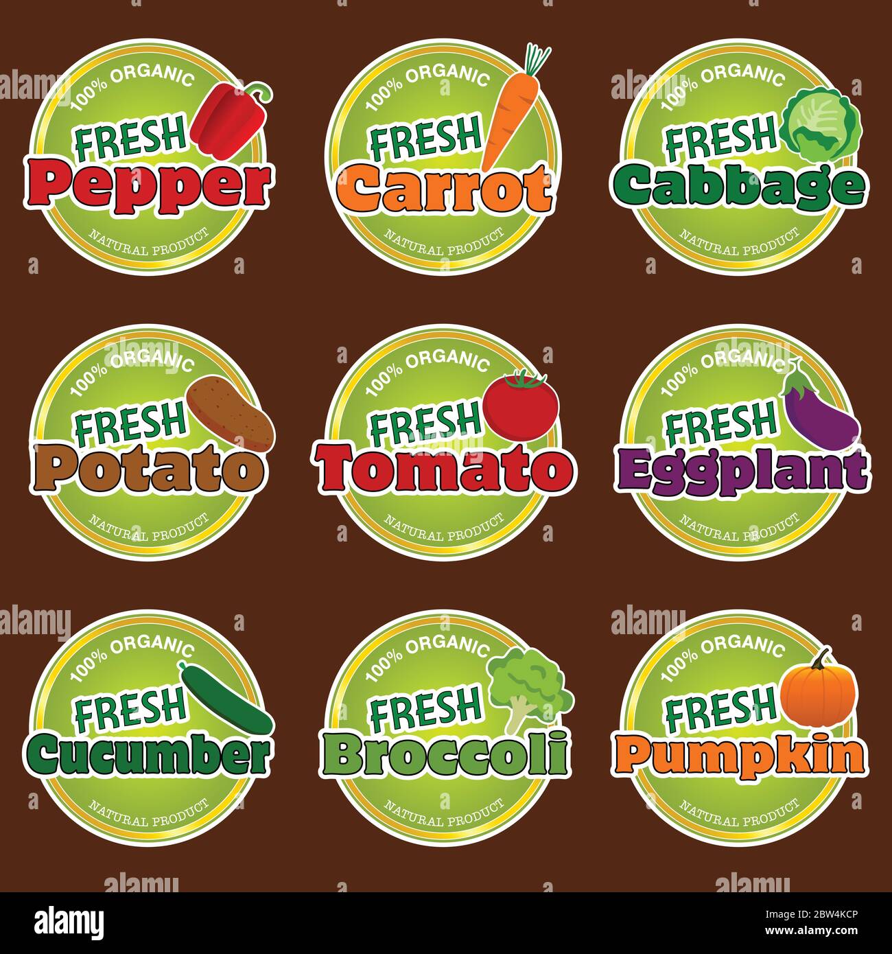 organic food vegetables label illustration Stock Vector Image & Art - Alamy