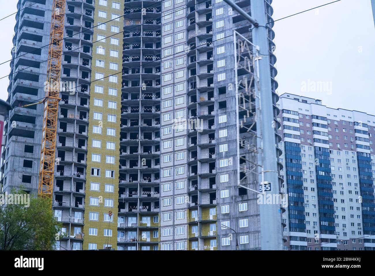 Modern new multi-storey building under construction in the city Stock ...