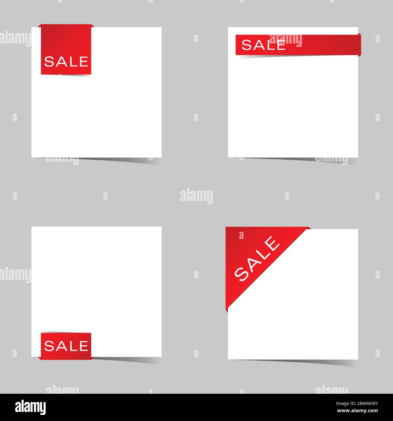 sale paper set illustration in red Stock Vector Image & Art - Alamy