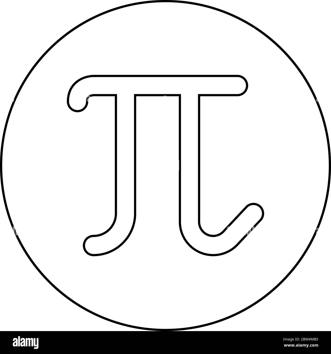 Pi greek symbol small letter lowercase font icon in circle round ...