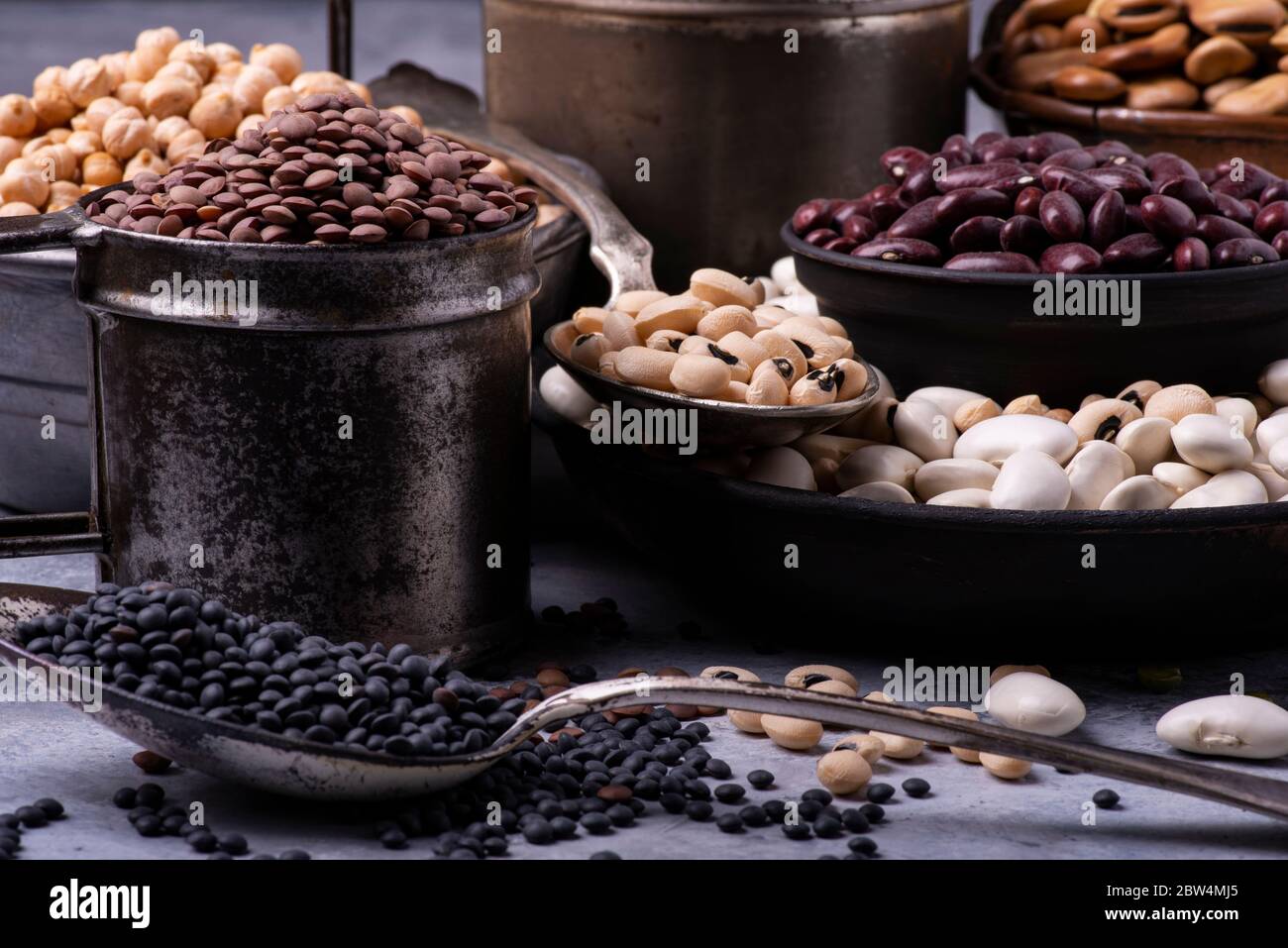 Protein rich foods hi-res stock photography and images - Alamy