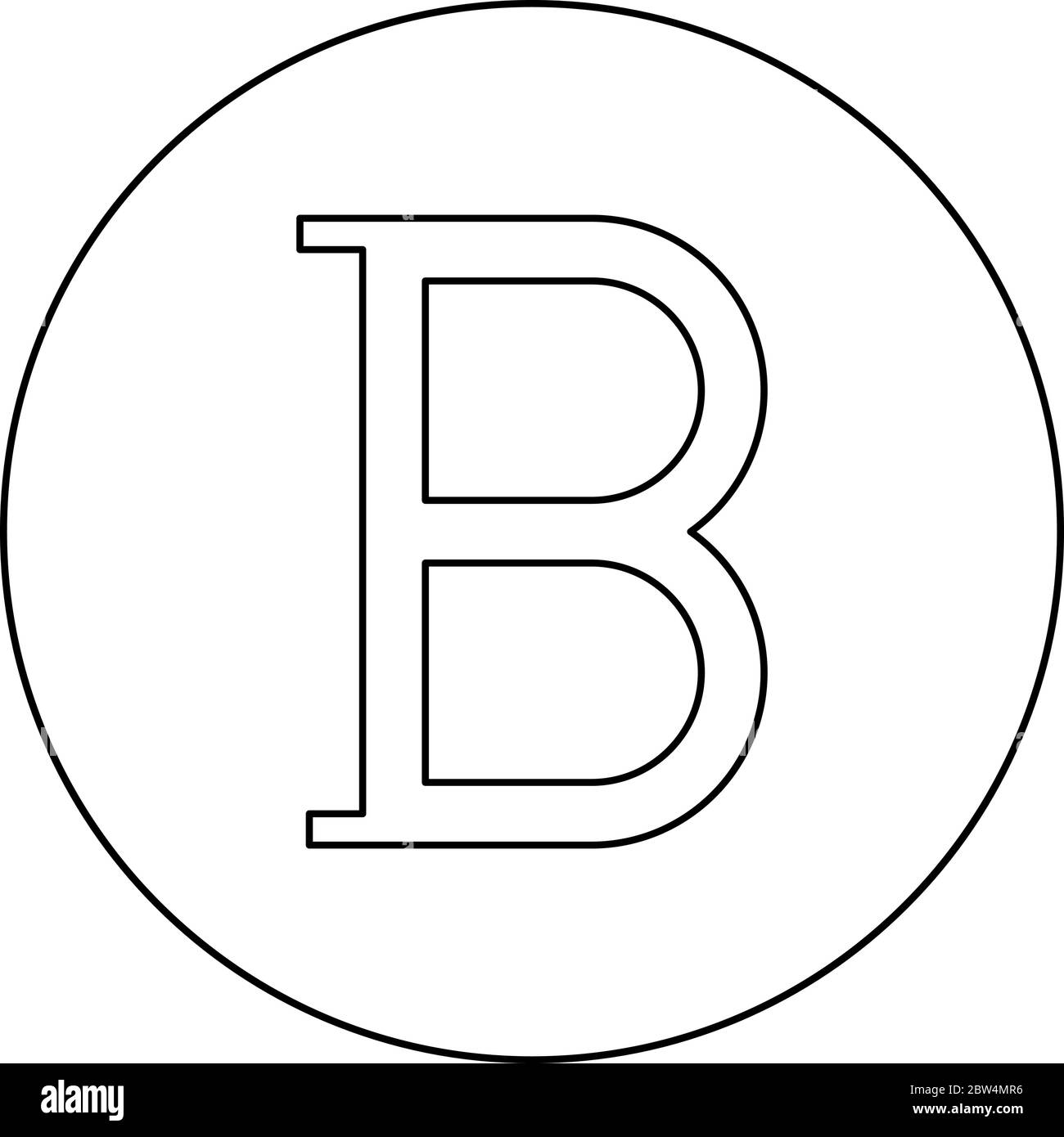 Beta greek symbol capital letter uppercase font icon in circle round ...