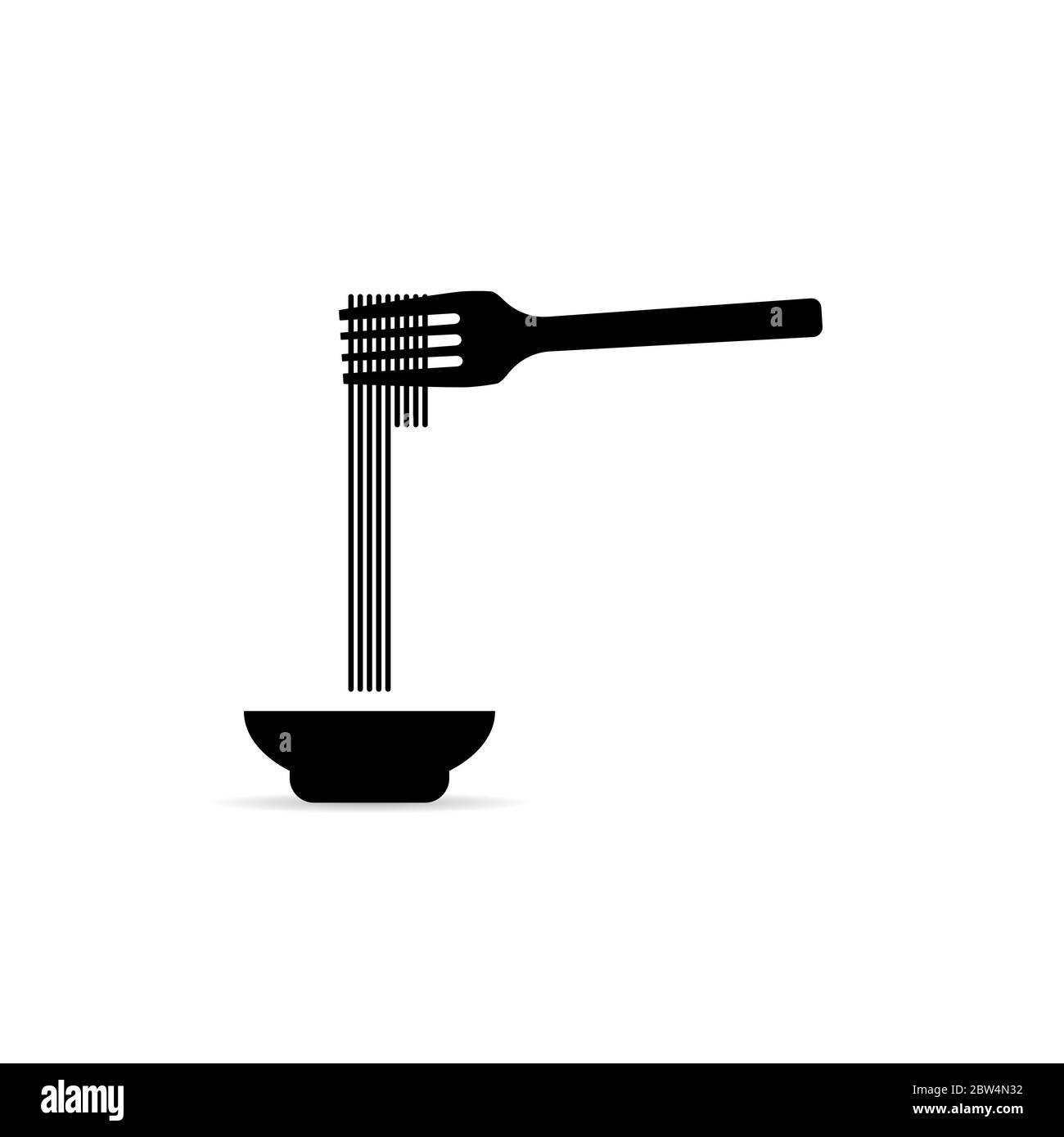 Spaghetti on plate tomato Stock Vector Images - Alamy