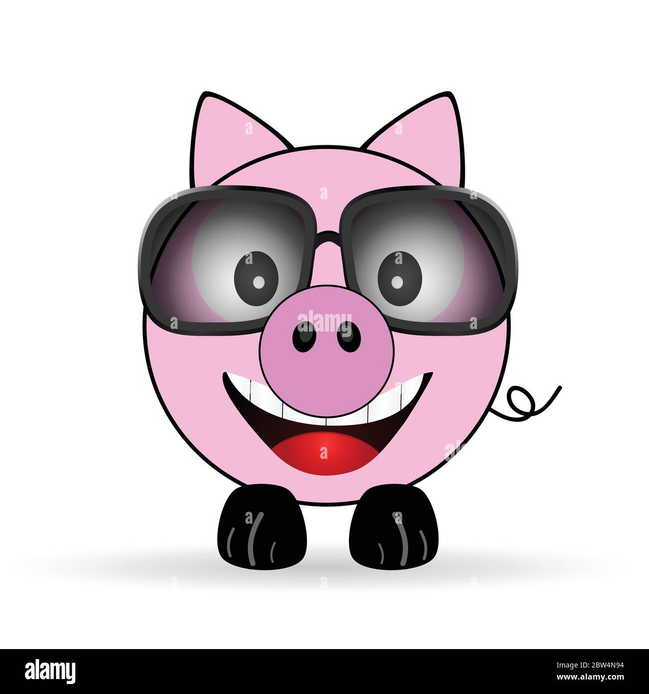 pig cartoon art illustration Stock Vector Image & Art - Alamy
