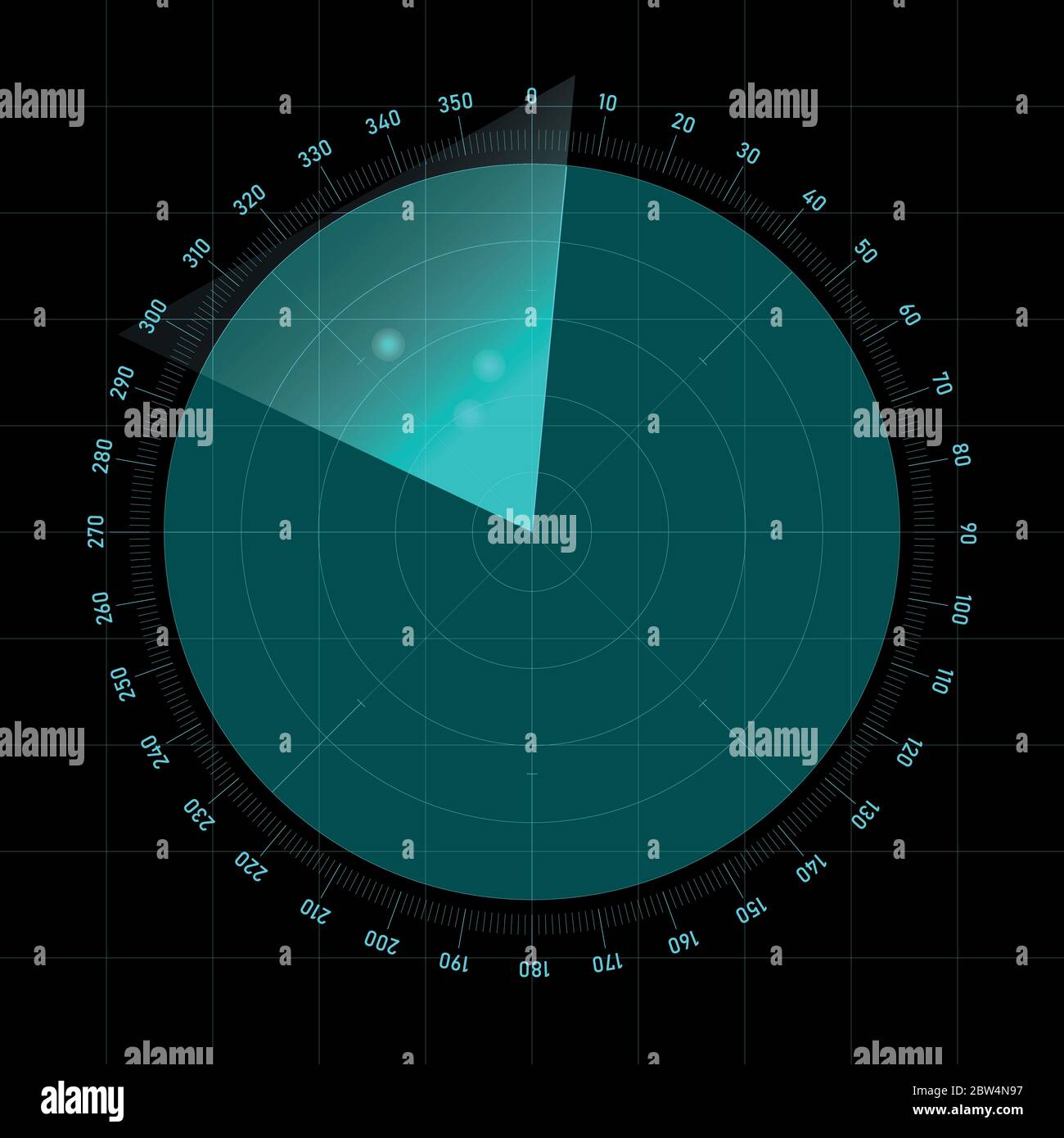 radar screen vector in blue color on black background Stock Vector ...