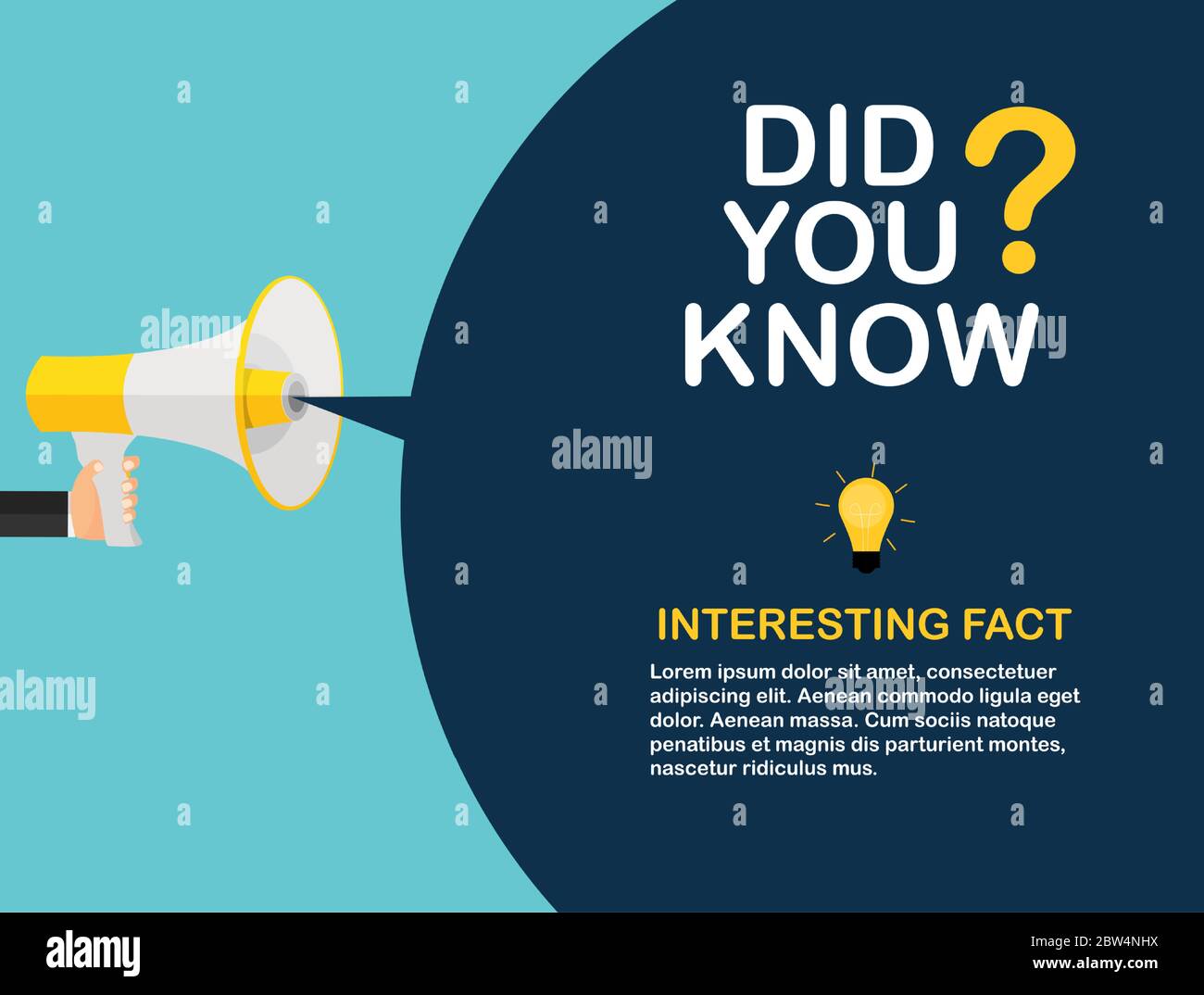 Did you know interesting fact label sticker. Vector Illustration Stock ...