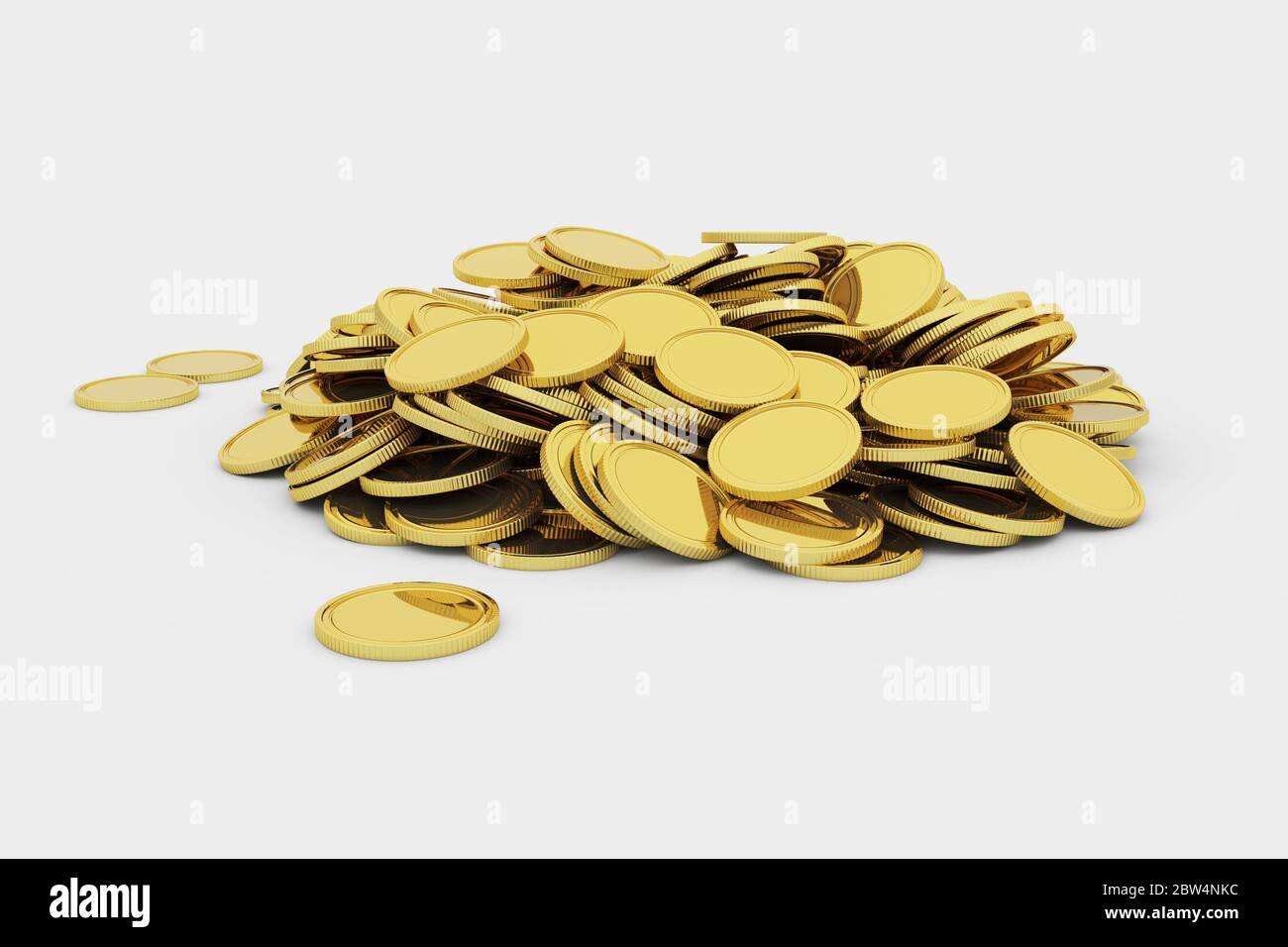 Golden coins pile Stock Photo - Alamy