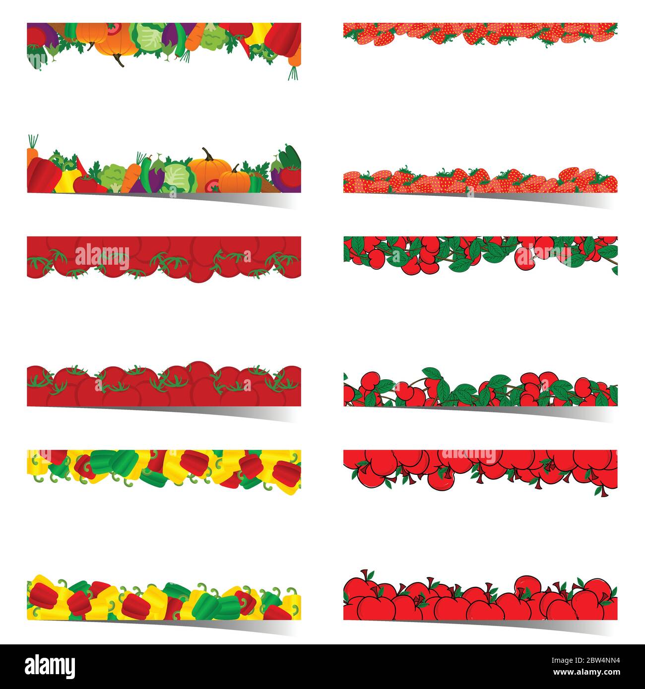 poster of food frame set illustration on white Stock Vector Image & Art ...