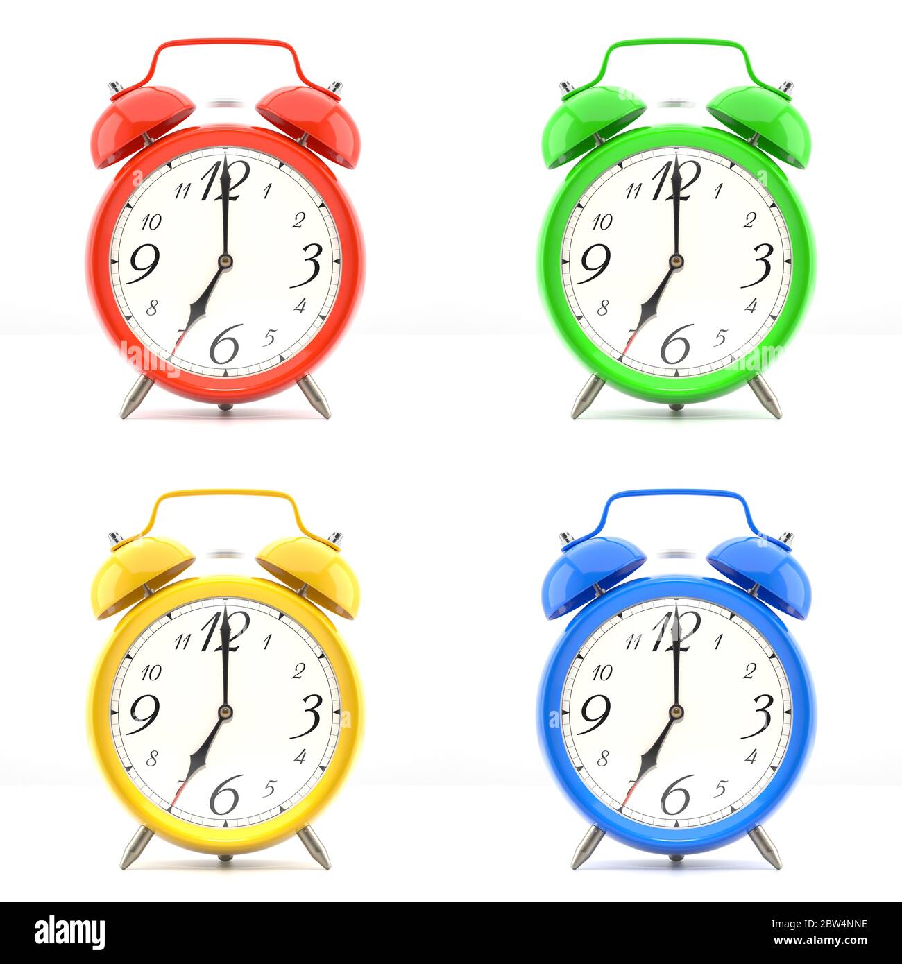 Clock 4 o'clock Cut Out Stock Images & Pictures - Alamy