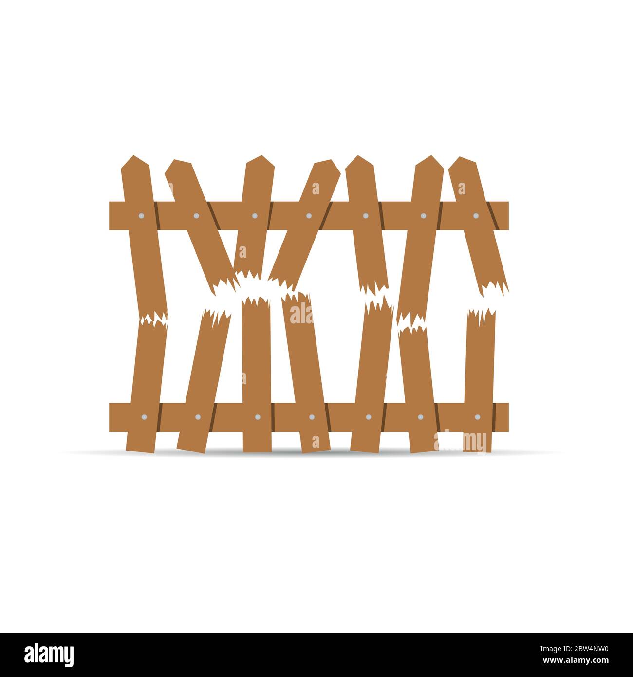 Broken gate fence Cut Out Stock Images & Pictures - Alamy