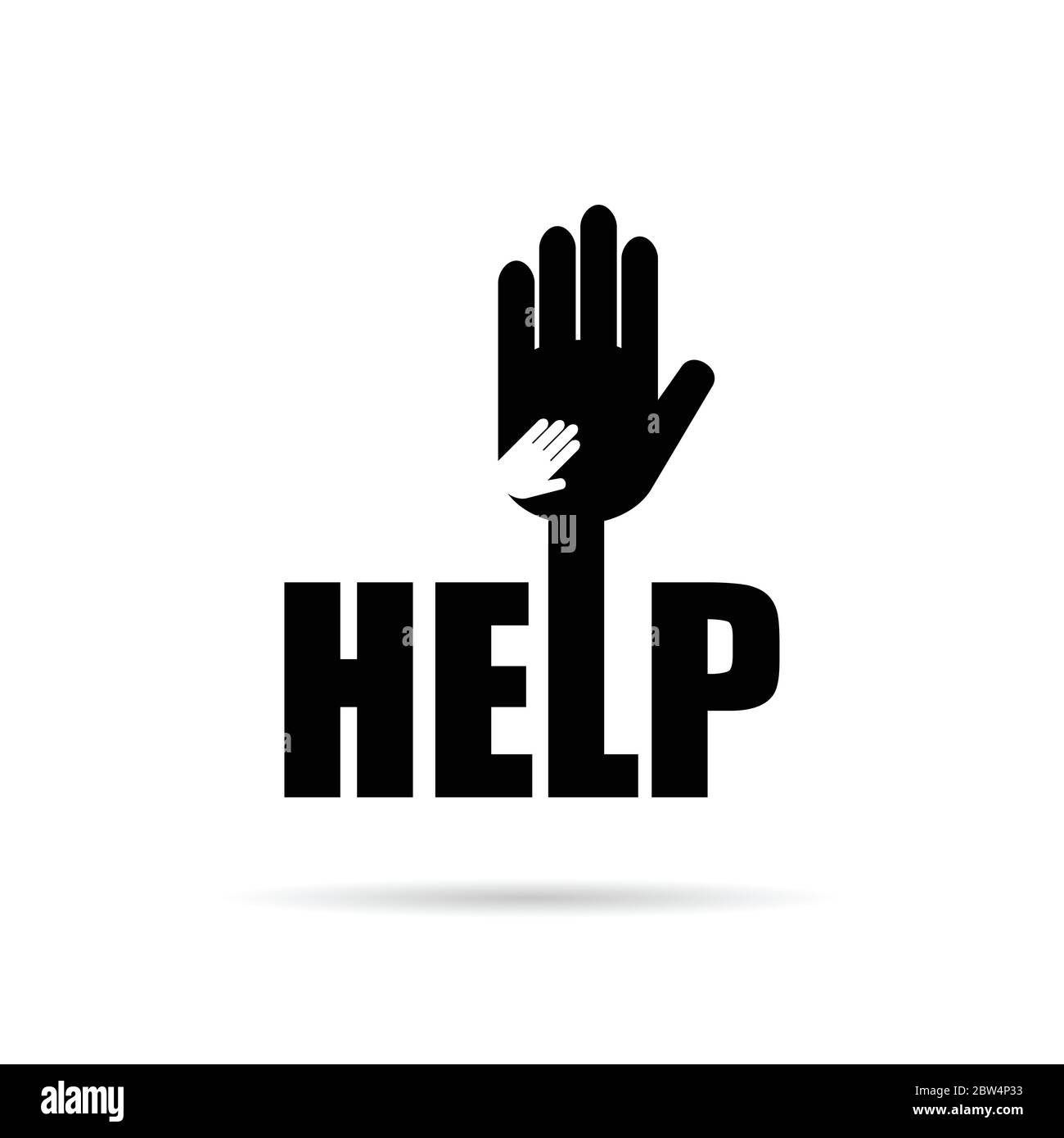 violence against children icon on hand design illustration Stock Vector ...