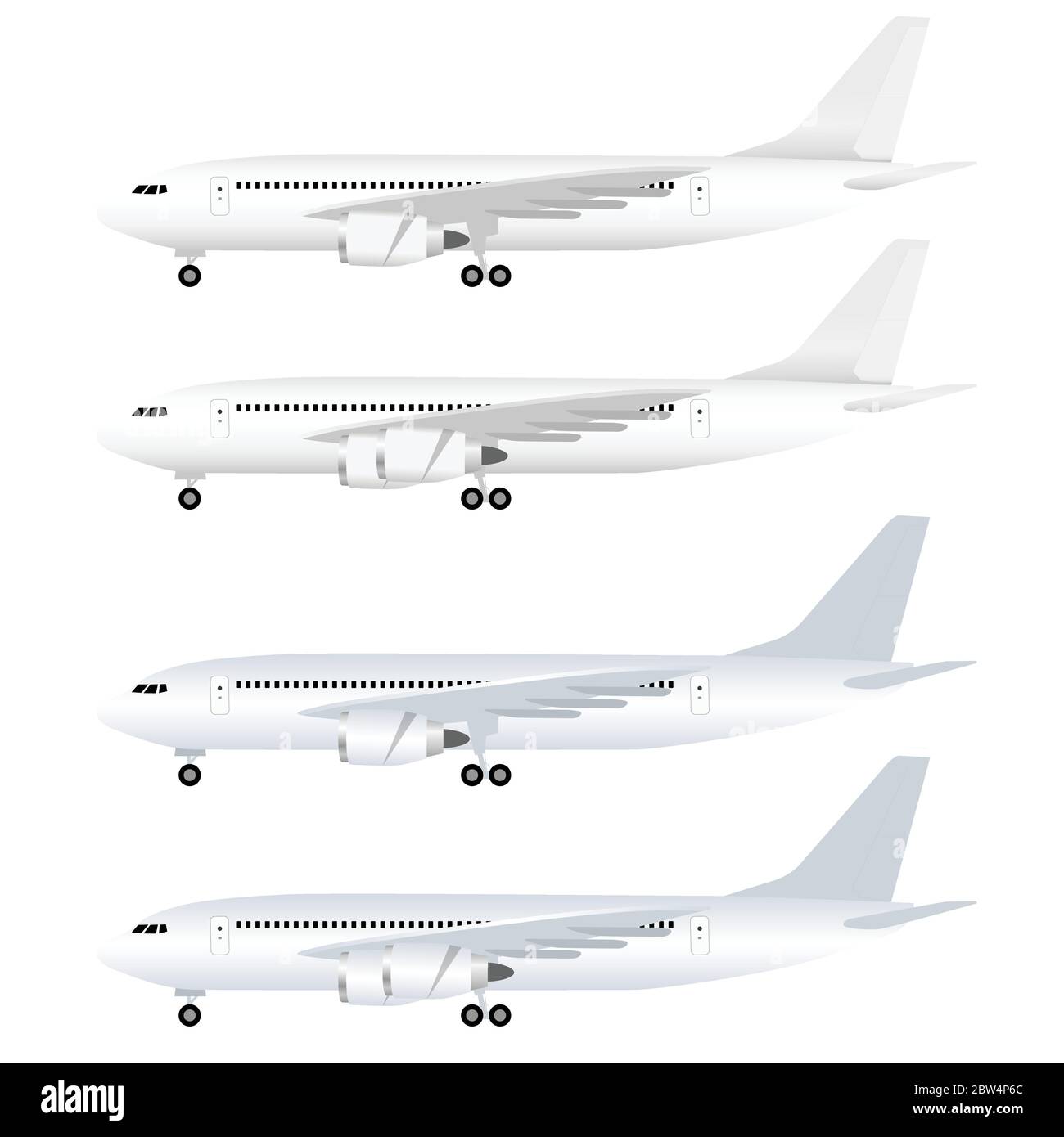 airplane white set flight art illustration Stock Vector Image & Art - Alamy
